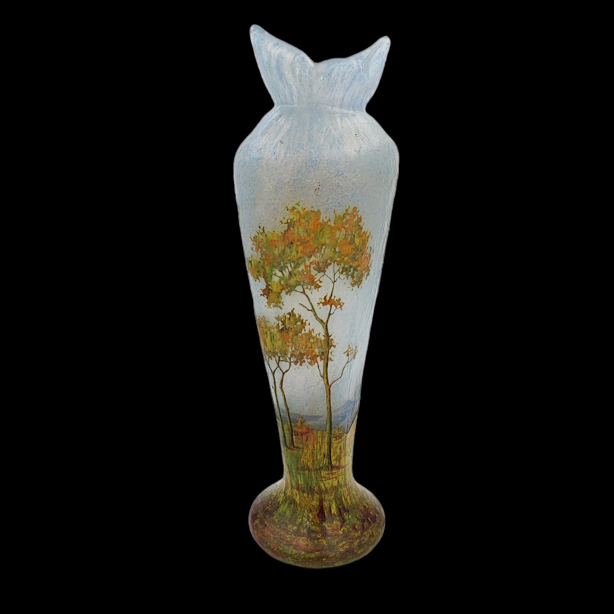 Daum Nancy - Vase paysage d’automne