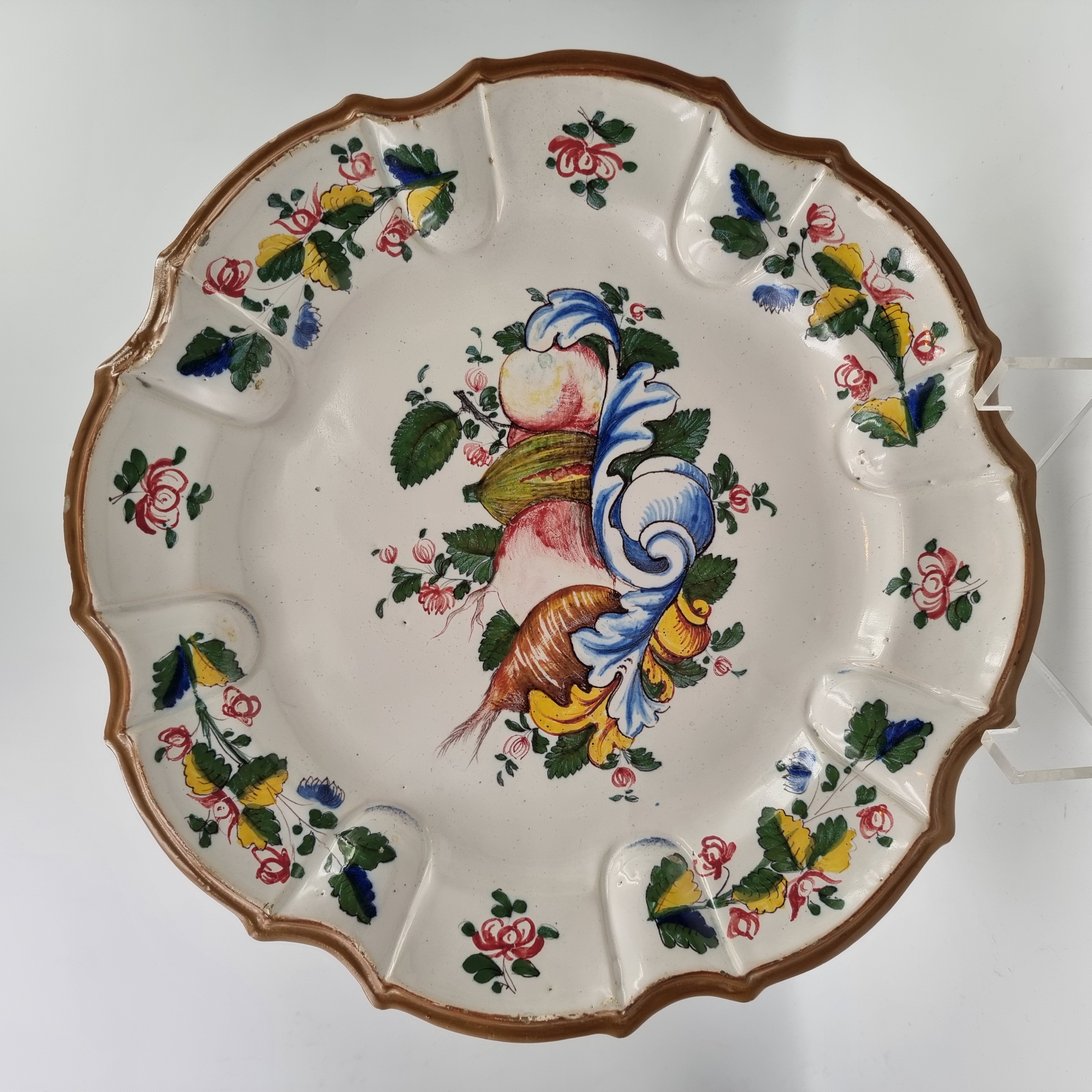 GRAND PLAT EN FAIENCE ITALIENNE D ANTONIBON XIX IE | Brocante OPlus à ...